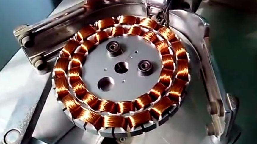 吊扇电机定子线圈自动绕制,机器的效率就是高