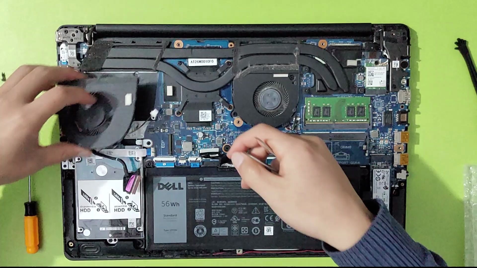 戴尔G3拆机更换风扇