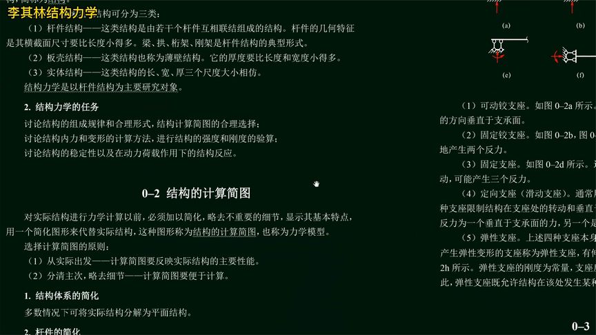 考研结构力学小白必学基础知识讲解视0-2 结构的计算简图1