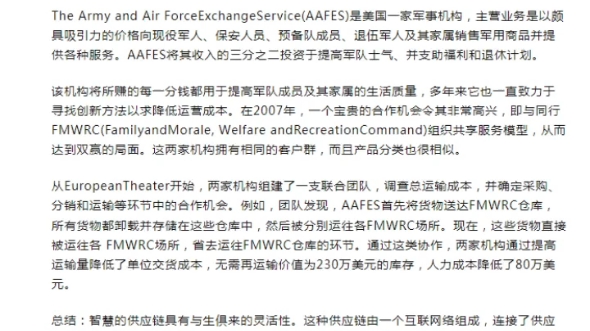 国际市场上5个供应链管理最佳案例