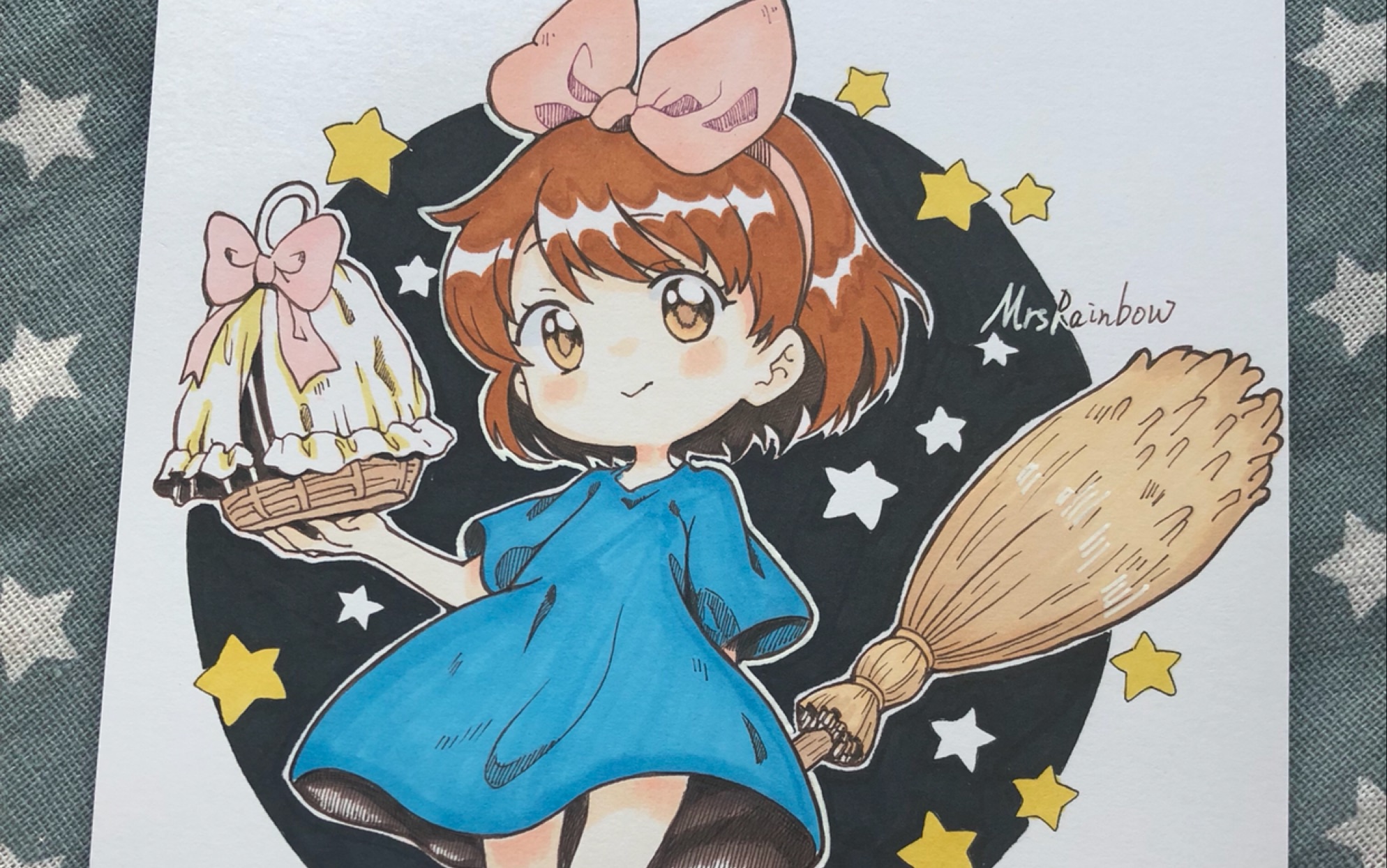 马克笔画-宫崎骏魔女宅急便