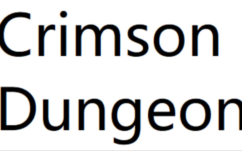 【课程游戏demo演示】Crimson Dungeon