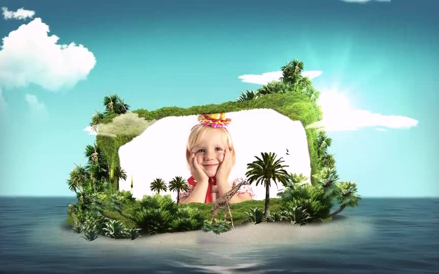 ...天空森林绿色家园植物动物效果的儿童世界儿童生日儿童乐园介绍视频