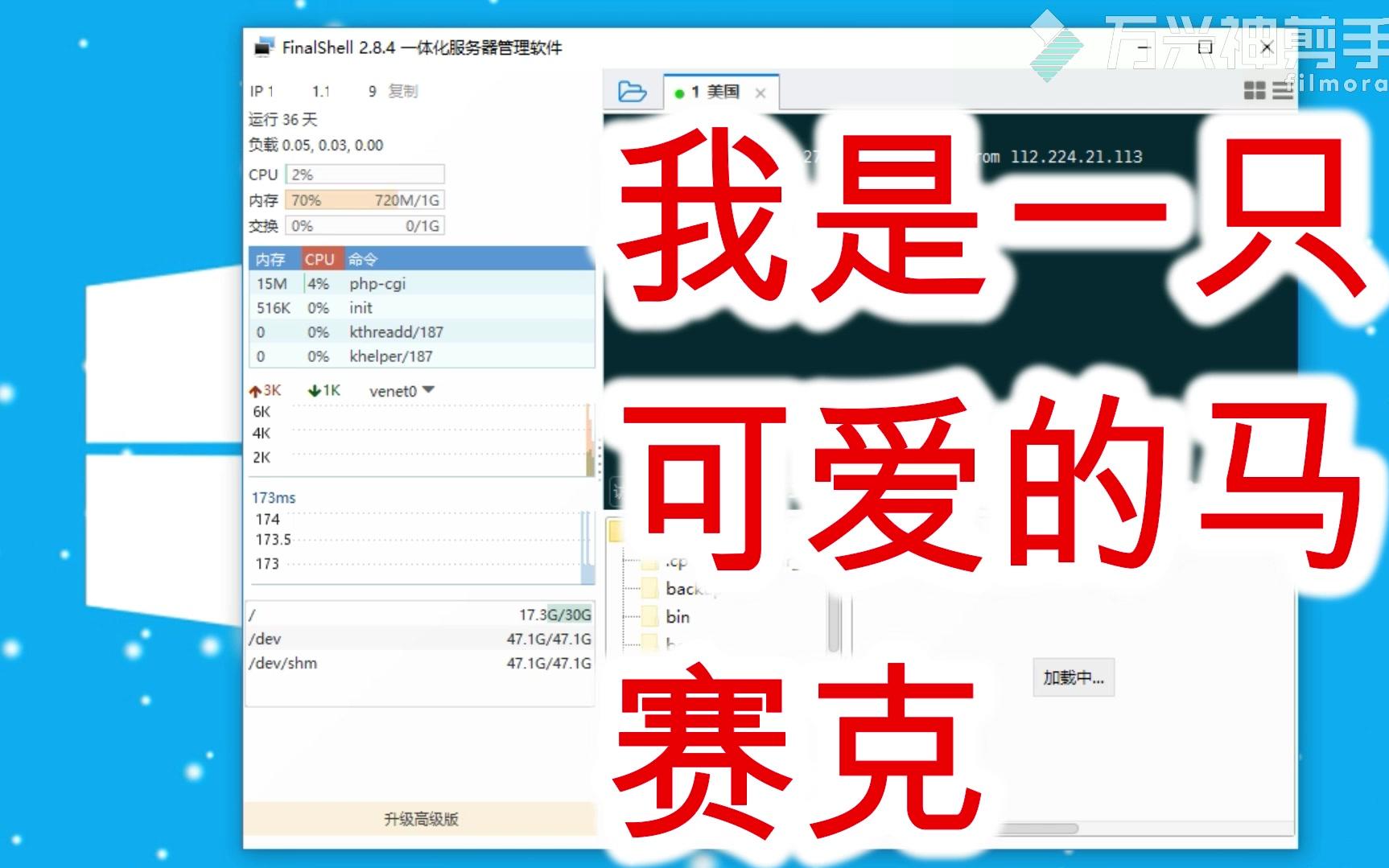 【消失的萌叶】分享一款免费的管理服务器软件