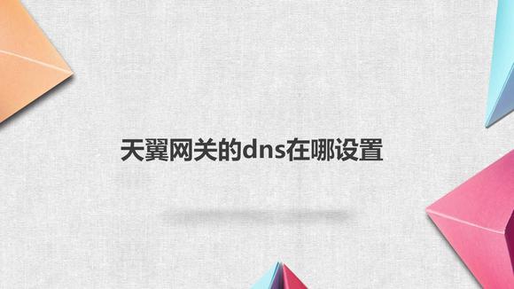 天翼网关的dns在哪设置修改