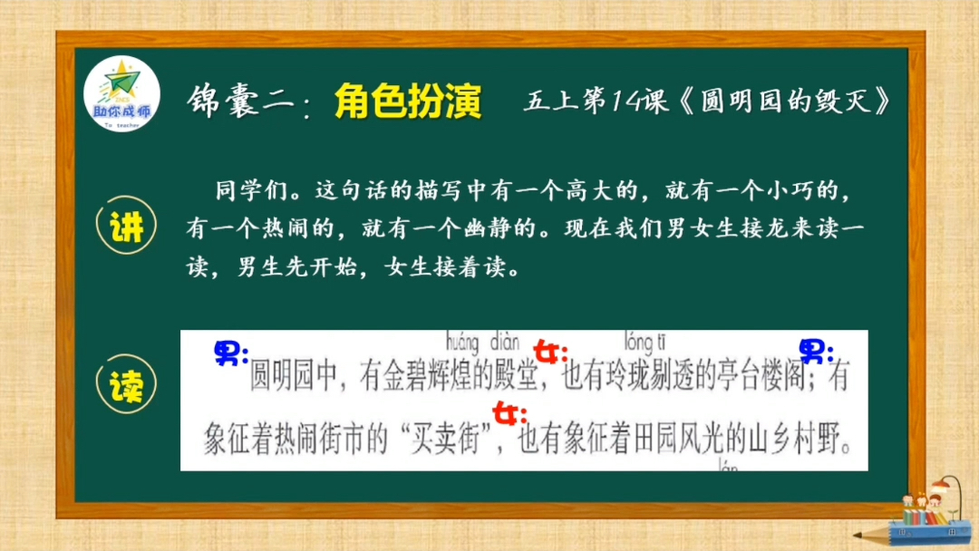 小学语文面试试讲范读锦囊二:角色扮演