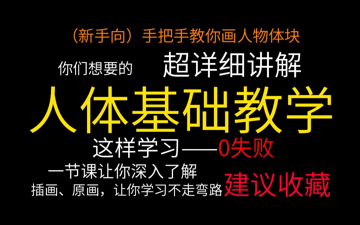 【板绘基础课】人体通用比例教学,人物画法基础教程!