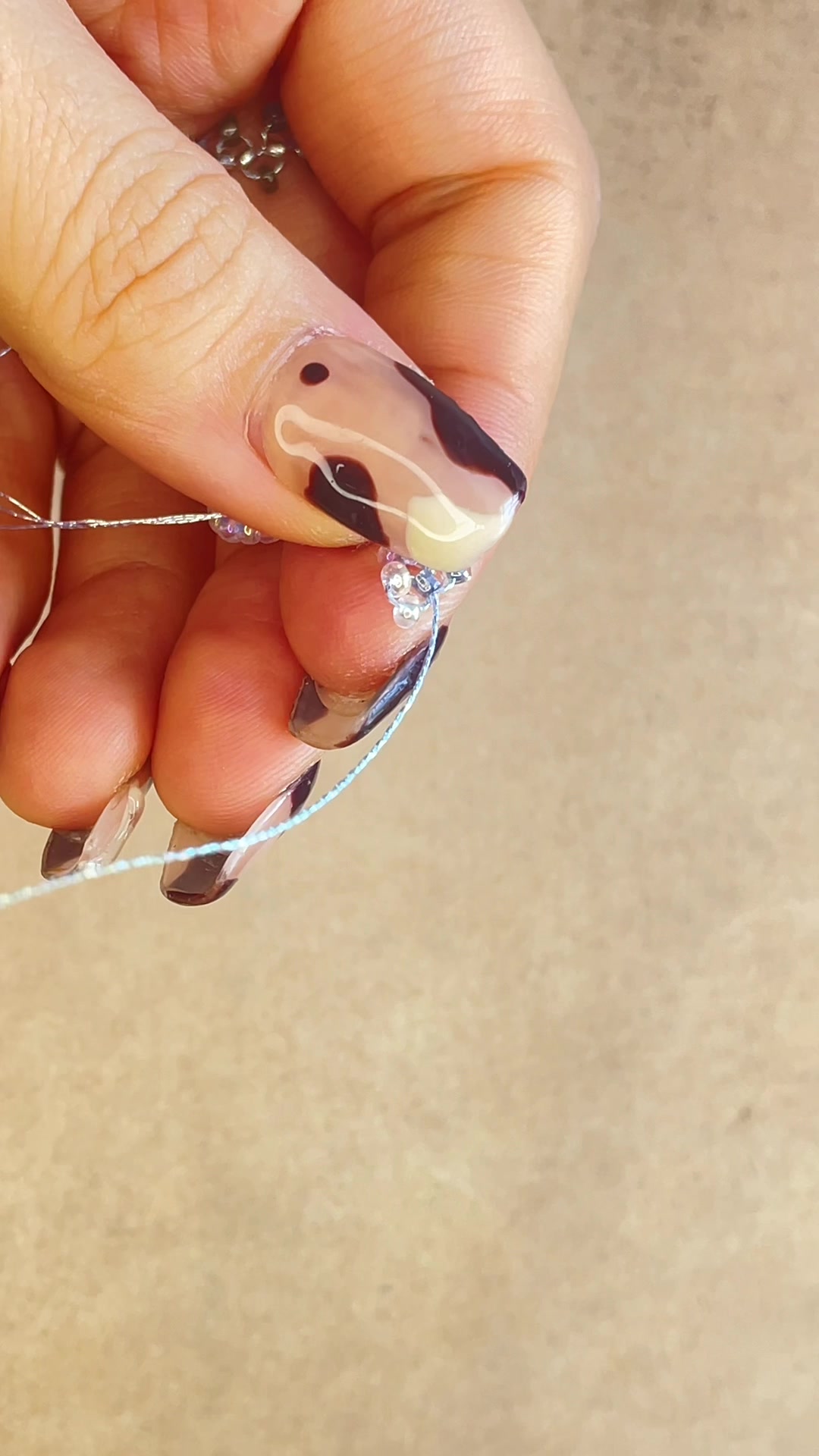 串珠教程|Z型米珠戒指、项链教程