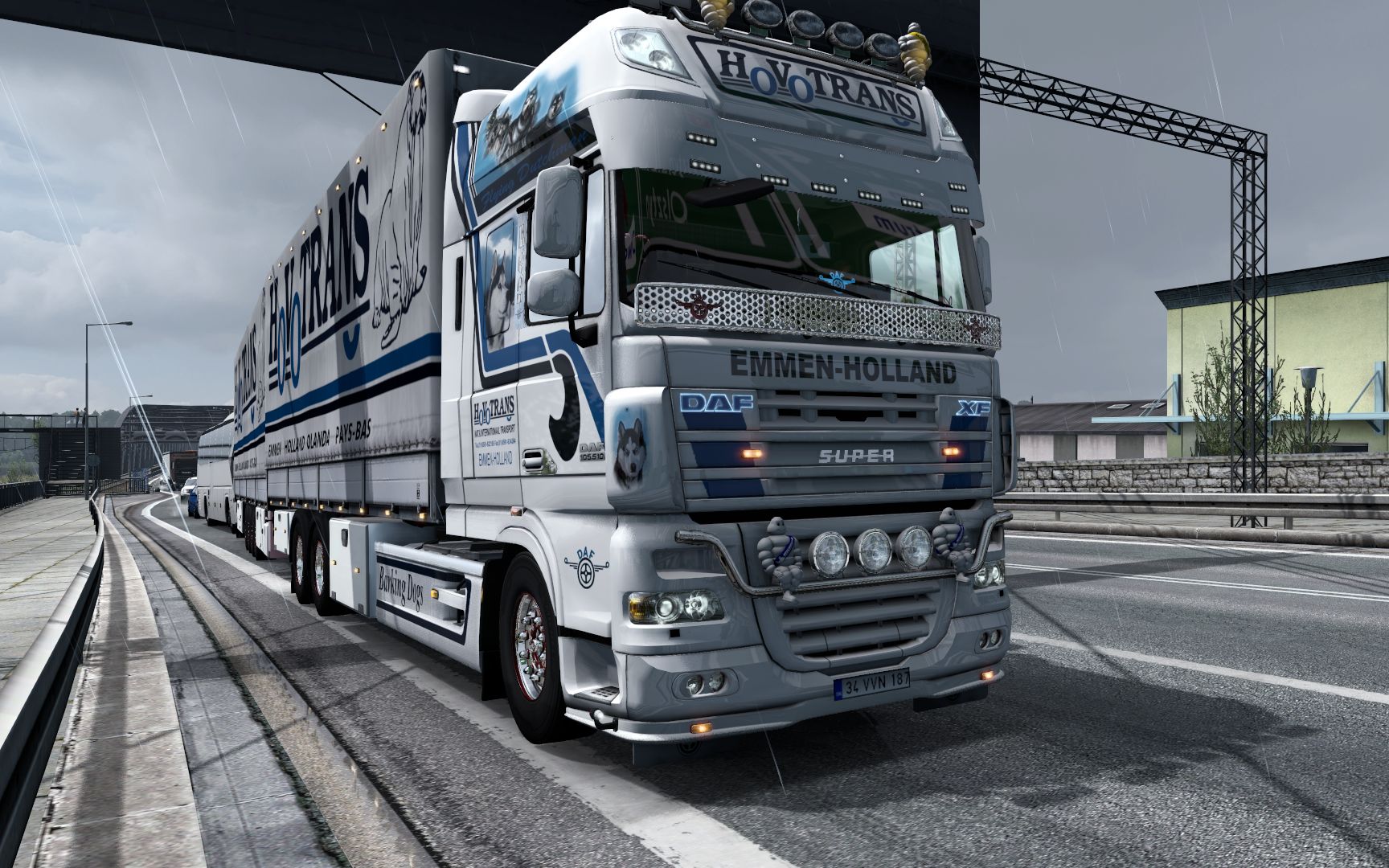 欧卡2-创业记第58集-DAF105,全挂车,波兰小镇中悠然穿行!