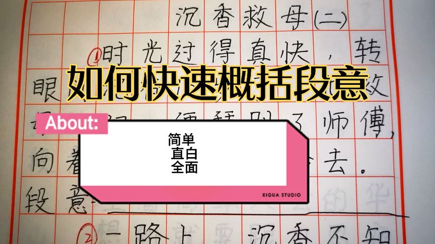 阅读理解中如何快速的概括段意?读、抓、串,把握三个要领解决!