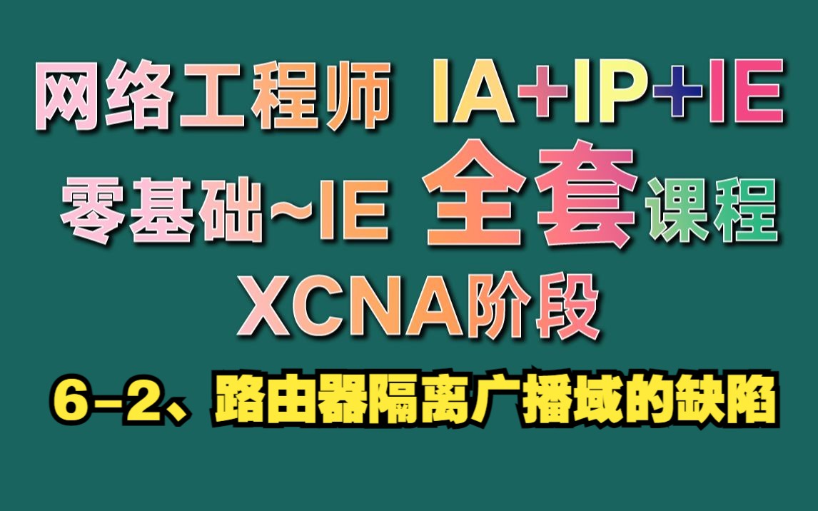 7-2、路由器隔离广播域的缺陷