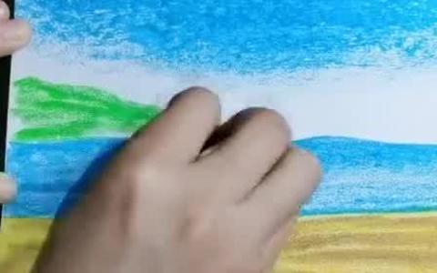 蜡笔画风景,一看就会每天更新画画来看看?