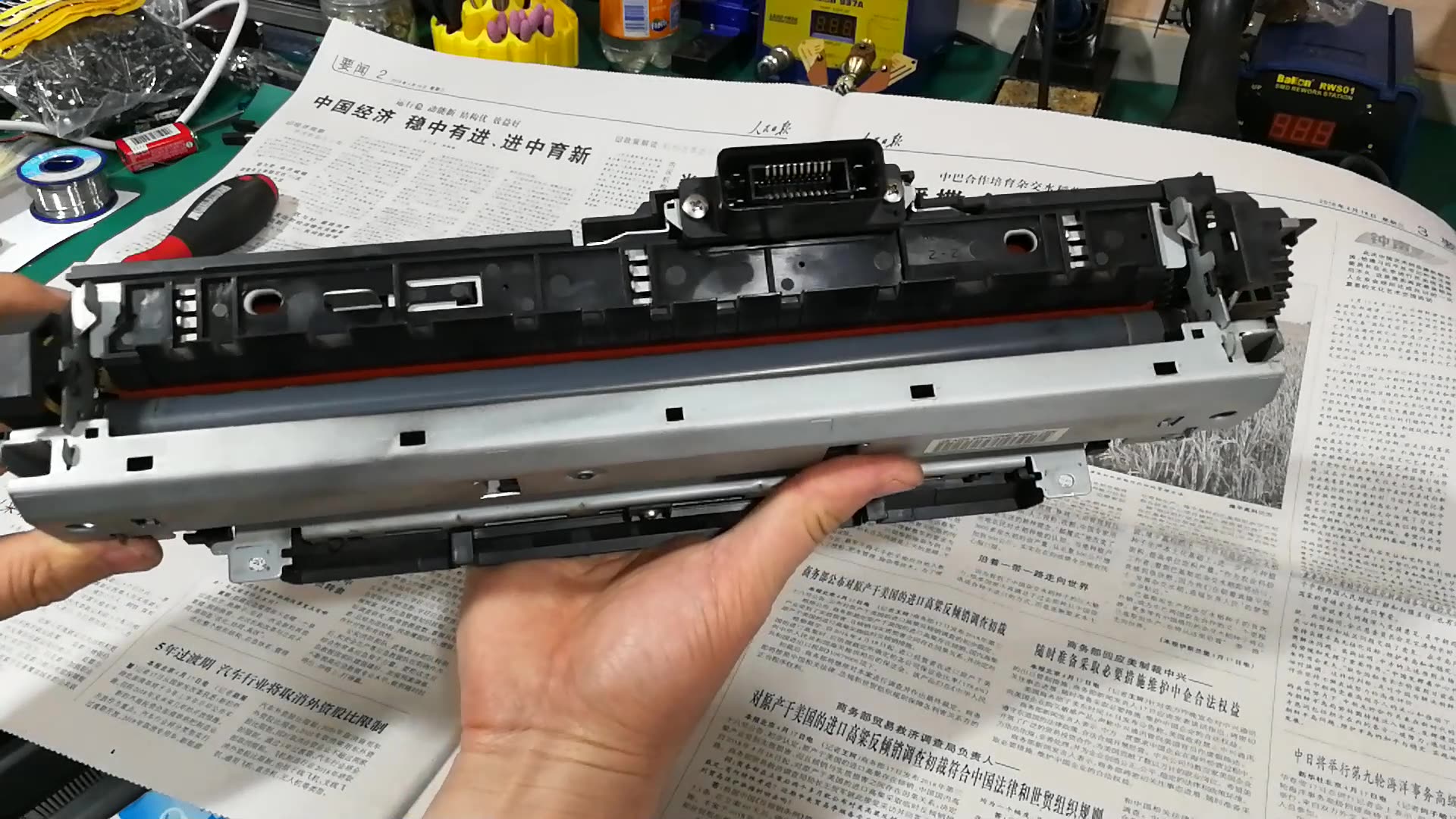 惠普5200打印机定影组件拆卸和安装讲解,非常适合新手