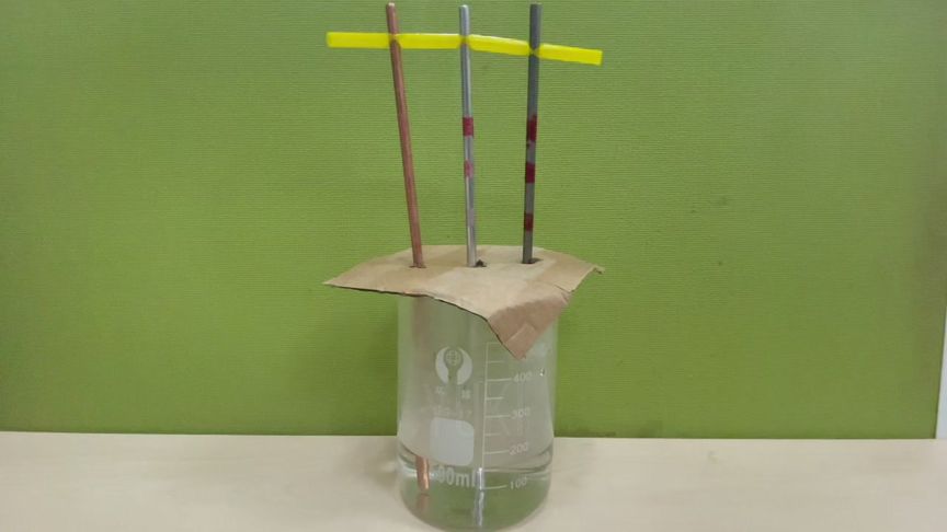 #科学实验 探究不同材料的导热性 五年级上册实验 #记录校园生活