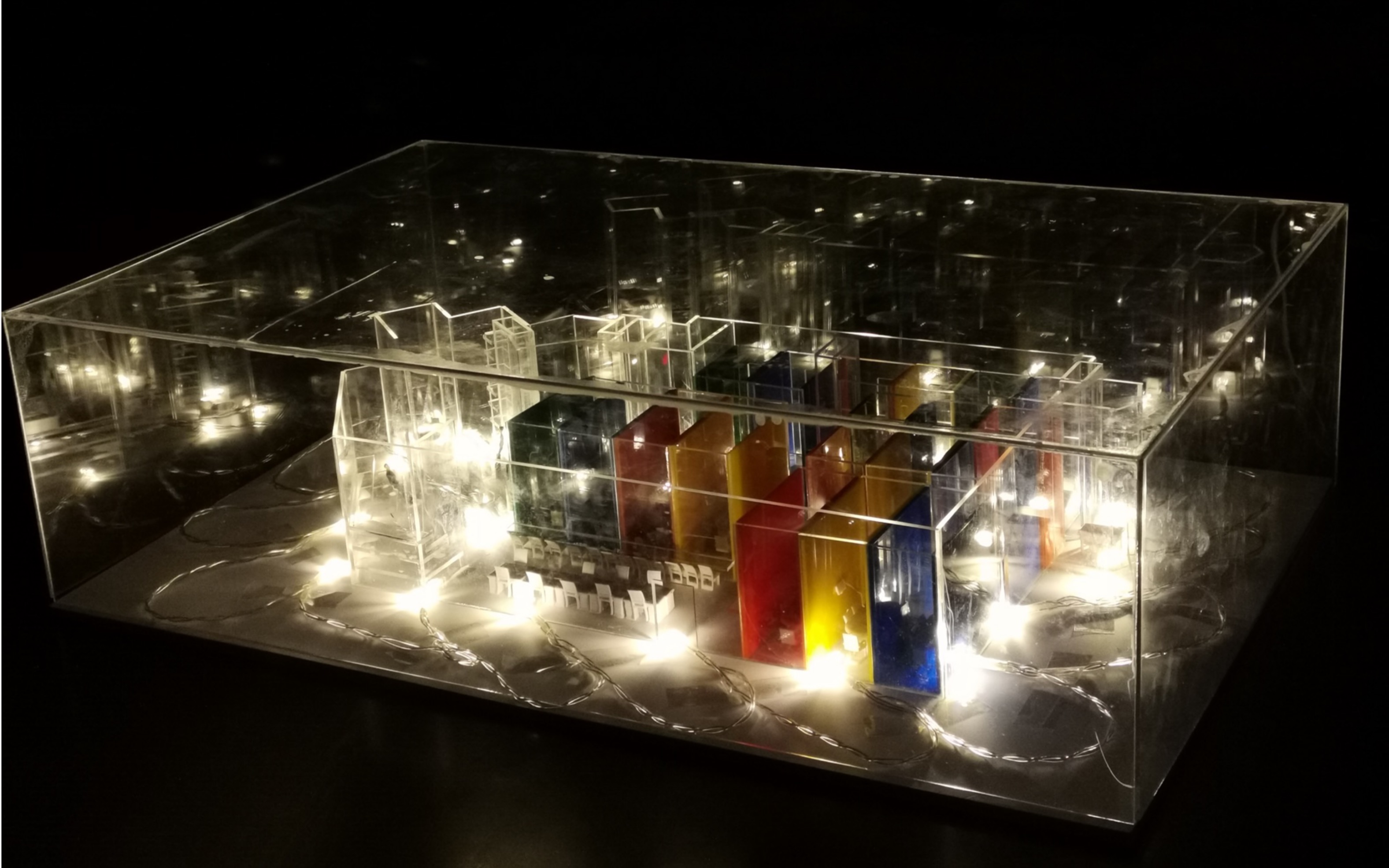 手工模型 基于集成化空间模块理念的上海某外语培训中心室内设计