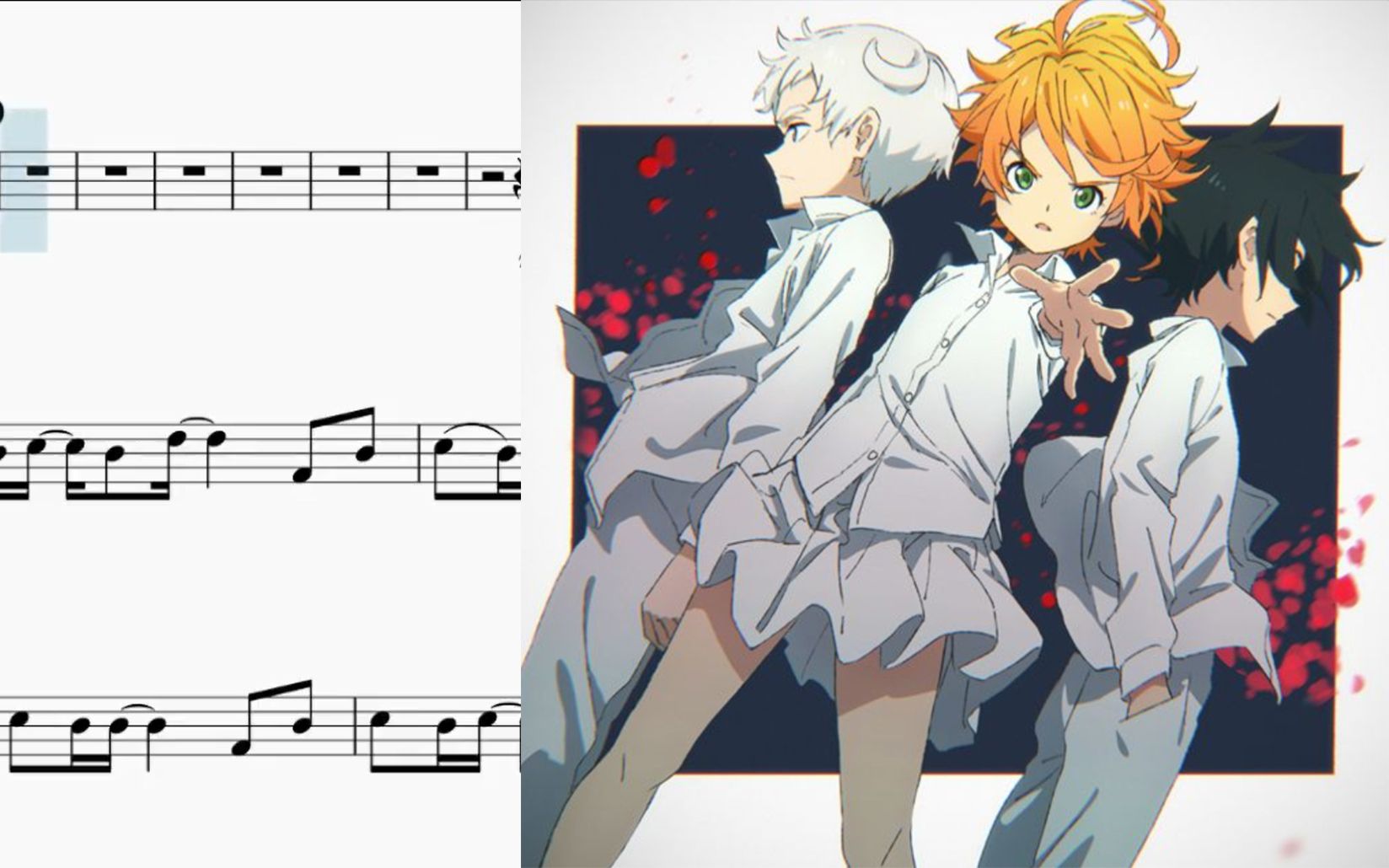 单簧管谱 【约定的梦幻岛】OP