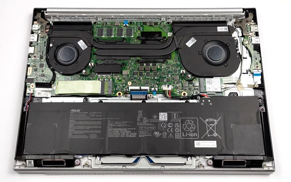 ASUS/华硕 VivoBook Pro 16X OLED (N7600) 拆机 视频 风扇