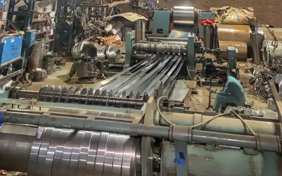 巴基斯坦工厂批量生产不锈钢管的过程