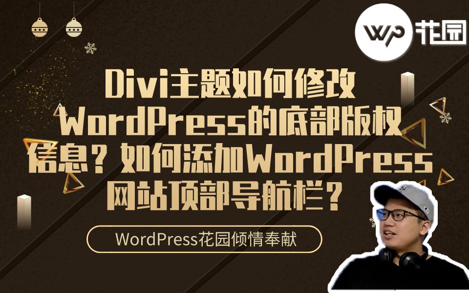 【哟派出海】Divi主题如何修改WordPress的底部版权信息?如何添加...