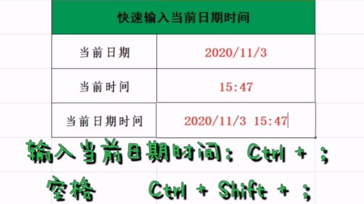 excel输入日期太麻烦,学会这个让你两秒输入当前日期时间!