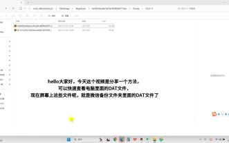 快速查看DAT文件,速清WX备份文件,释放内存