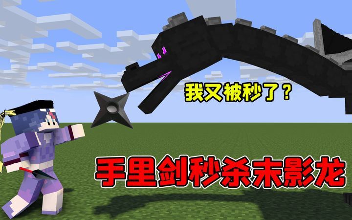 我的世界mod:不灵姐化身忍者使用手里剑,伤害直接秒杀末影龙!