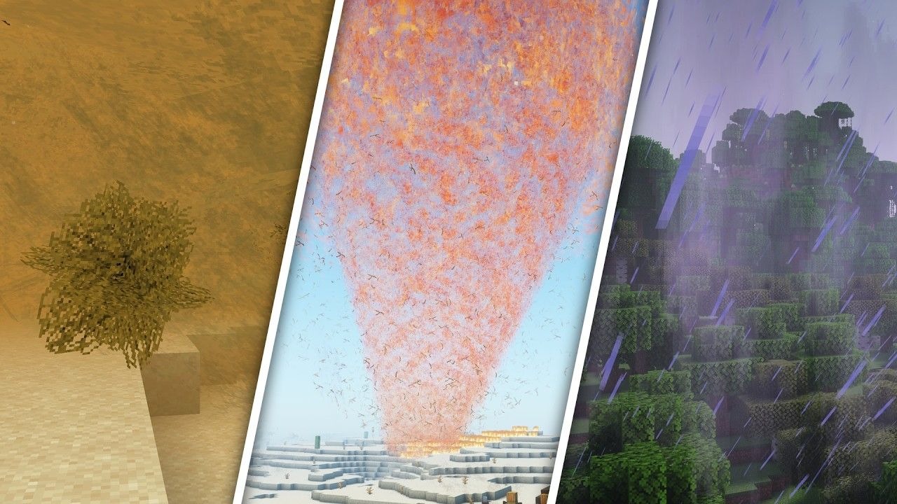 【MC模组分享】我的世界超真实天气模组演示(1.20.1)