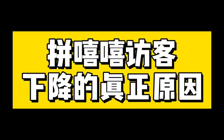 多多访客下降的真正原因