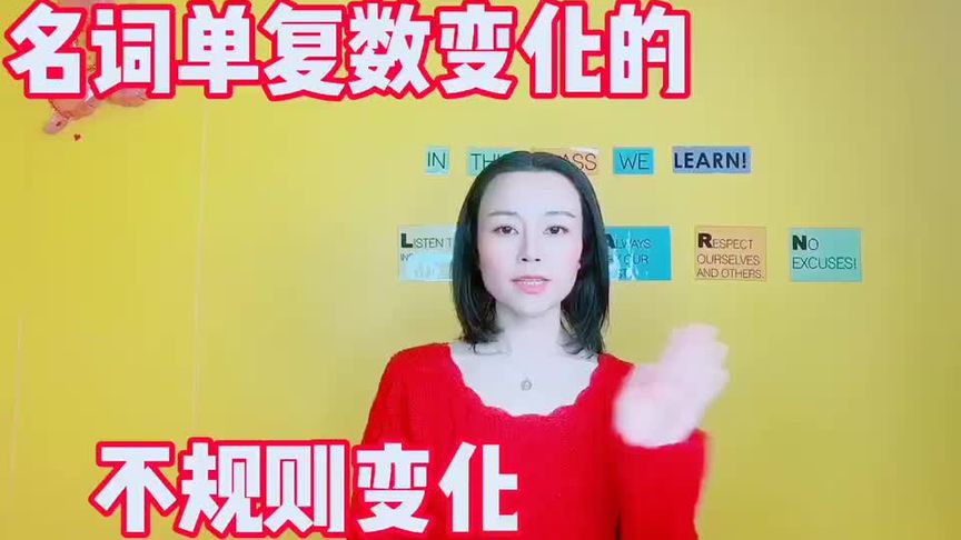 名词单复数的不规则变化