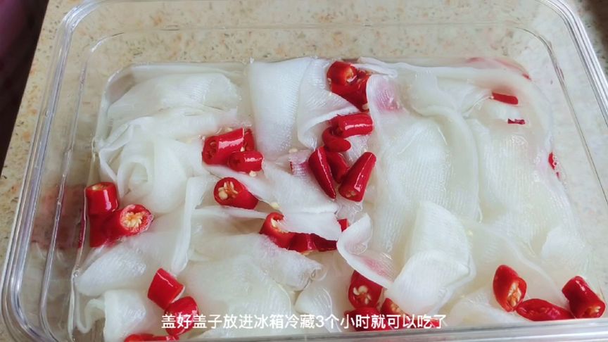 原来腌白萝卜这么简单,只要2步,酸脆爽口又开胃,放一年不坏