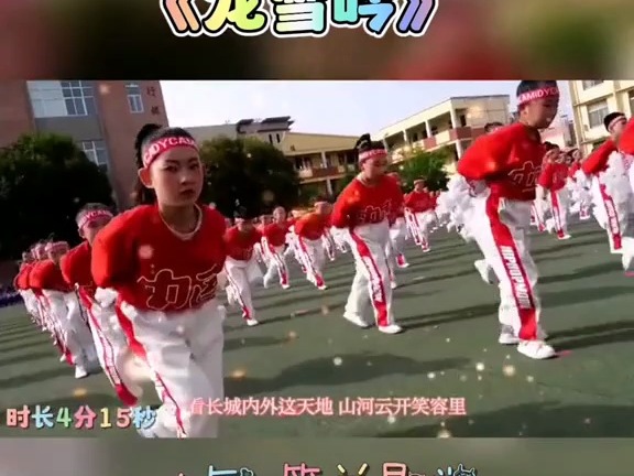 运动会大气开场舞《龙雪吟》简单易学易排#运动会开幕式舞蹈#开场舞...
