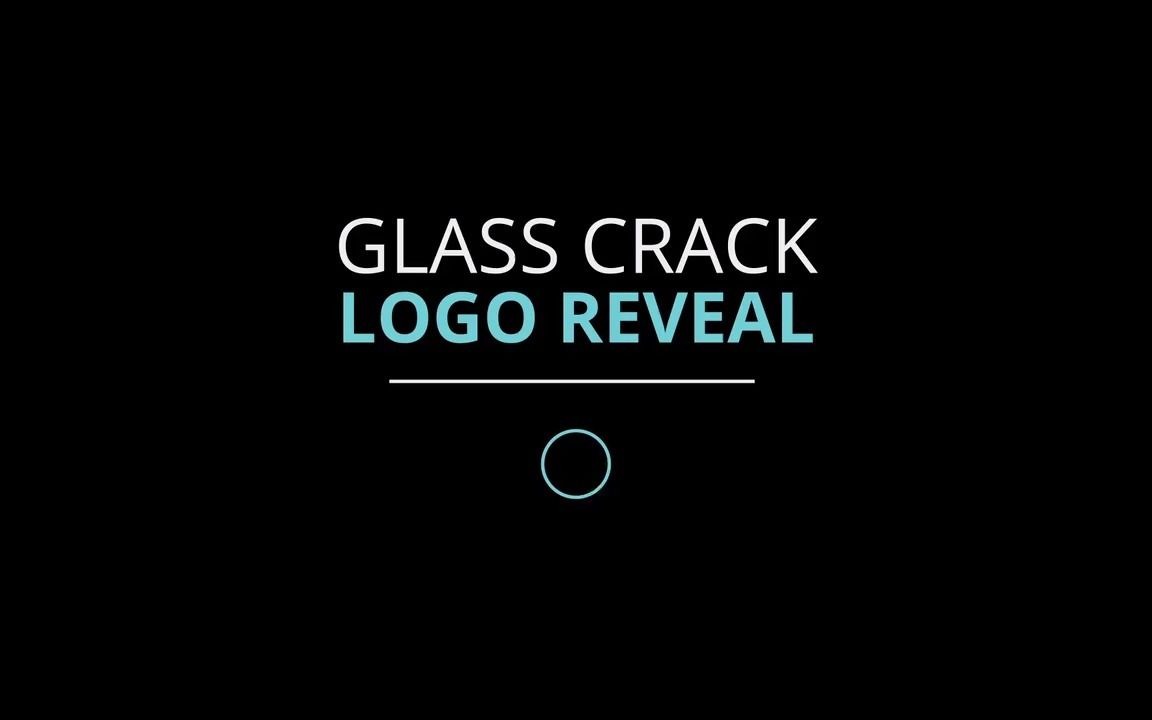 破碎玻璃质感动画LOGO展示PR模板