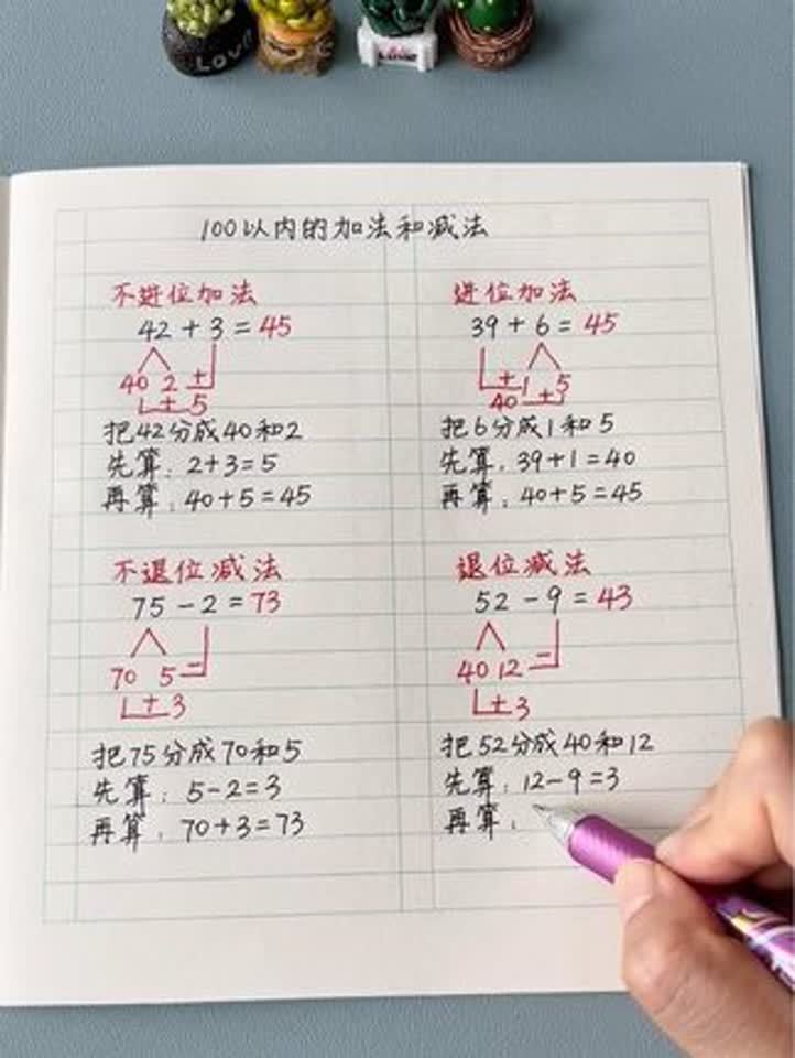 #100以内加减法 是#一年级数学 重难点,给孩子准备这本#专项训练,...