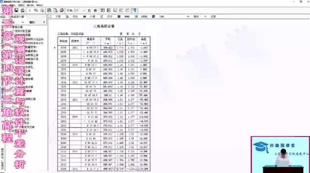 【路基路面测量课程】第三章(第19节)三角高程原始记录计算与平差...