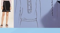 服装设计手绘教程 褶皱领子画法 服装设计人体图