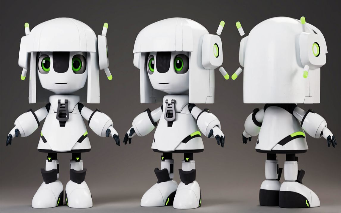 【maya建模】教你零基础制作一个可爱小机器人模型,机器人建模思路...