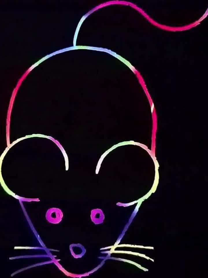 这样画小老鼠秒会哦