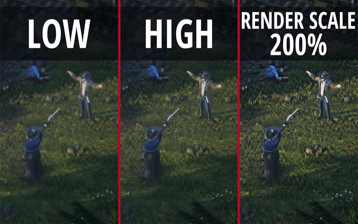 《赏金奇兵3》PC版(4K分辨率测试) 低画质 vs 高画质 vs 高画质(解析...