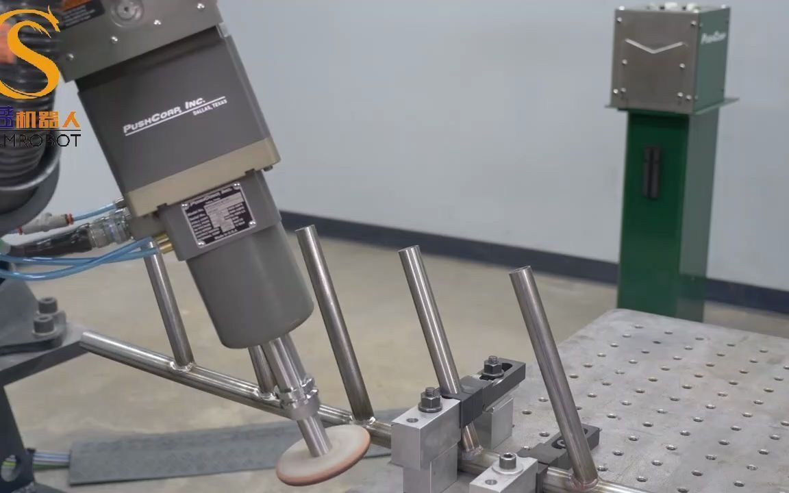 PushCorp博思高钢管焊缝恒力浮动柔性打磨主轴,昌盛机器人博思高...