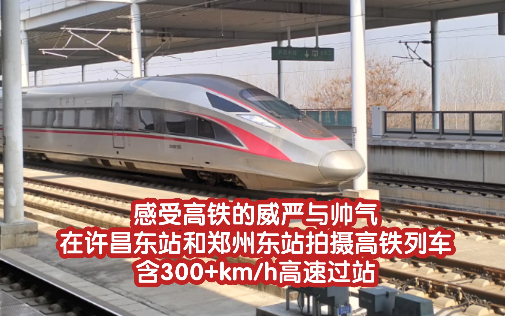 【含超高速过站!】在许昌东站和郑州东站拍摄高铁列车进出站与通过...