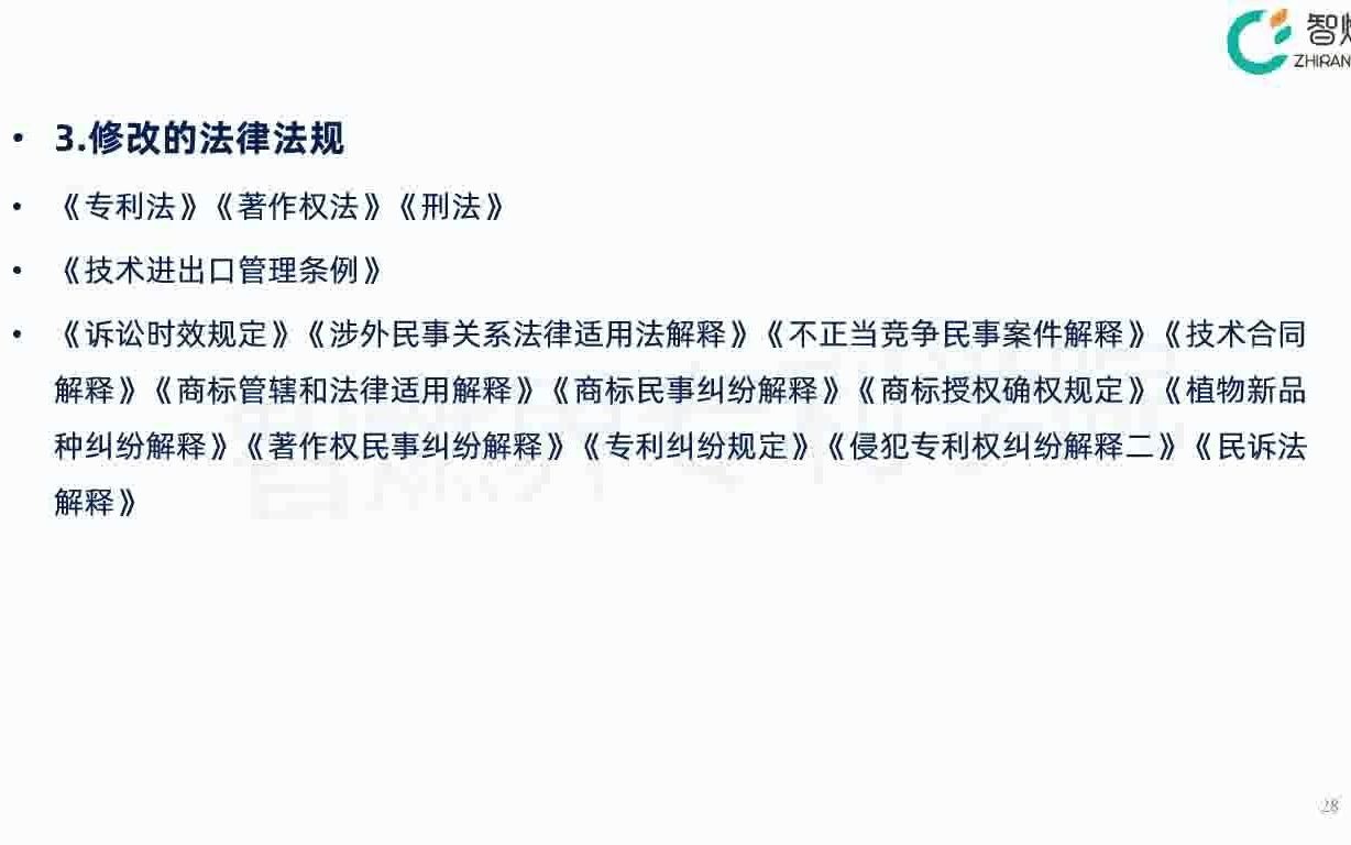 2021年专利代理师资格考试法律修订总结