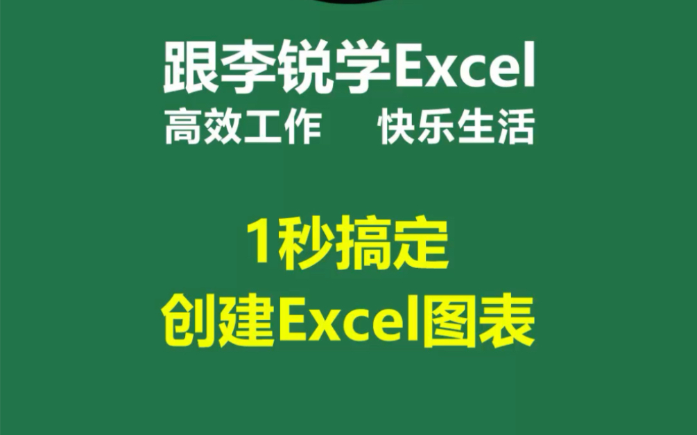 跟李锐学Excel:1秒创建Excel图表