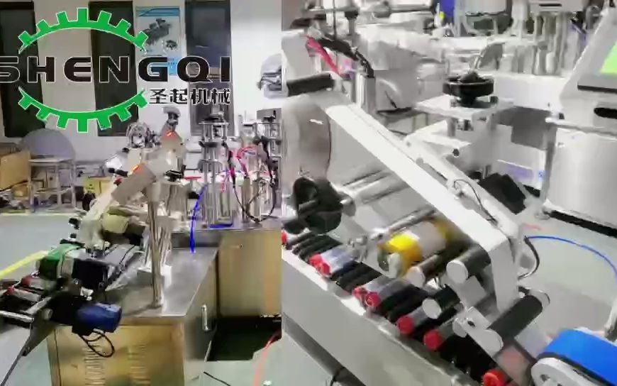 20混1试剂灌装线灌装旋盖贴标联动线 20ml病毒采样管30ml病毒采样管