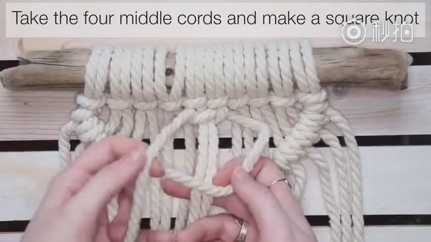 超级简单的编织挂毯教程DIY