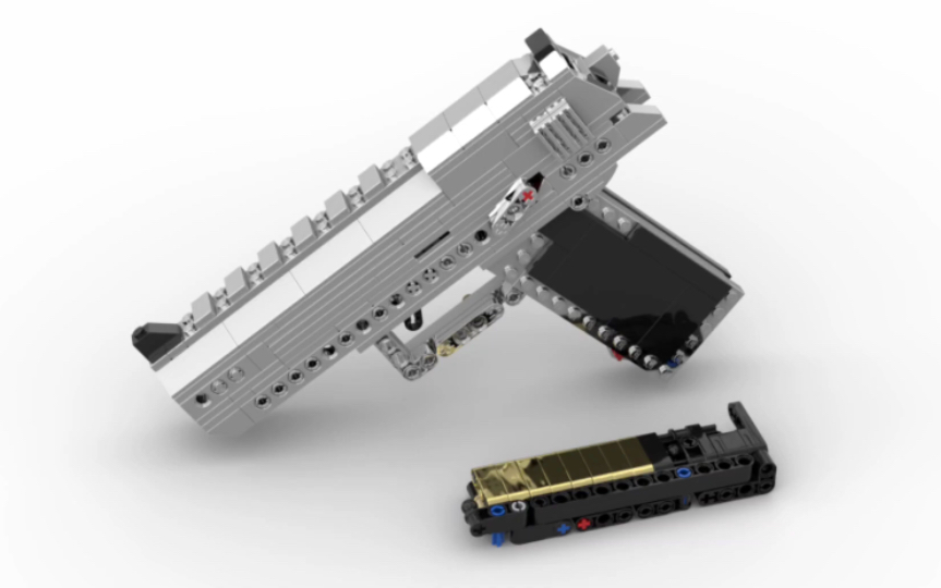 四单位沙漠之鹰 乐高积木枪搭建教程图纸