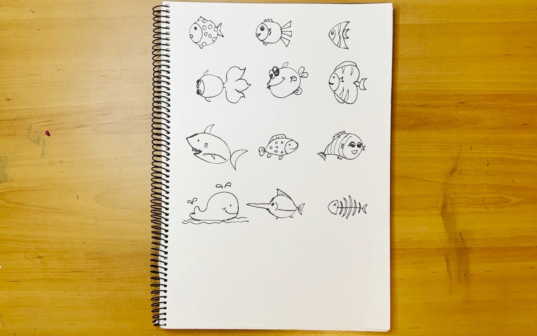 儿童画教程,鱼怎么画,学画鱼,卡通鱼怎么画,卡通金鱼,卡通鲸鱼,卡通...