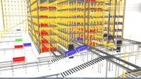 这个自动仓储系统,用3D动画演示其工作原理,很直观