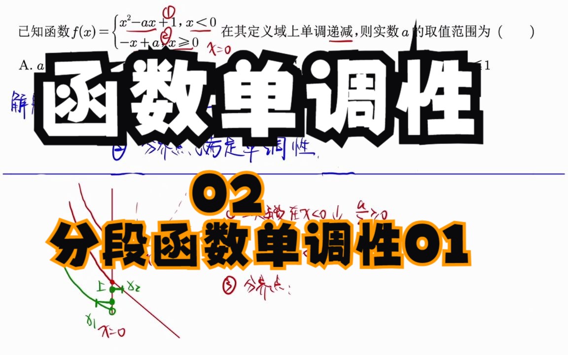 函数单调性-02-分段函数单调性01