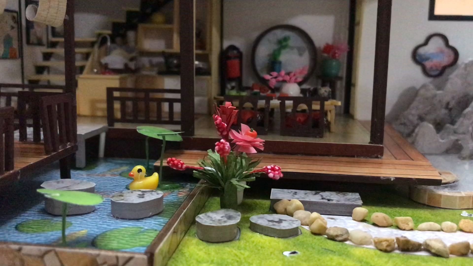 【DIY小屋】微型迷你木质小屋模型材料手工制作-古风双层梦想小别墅