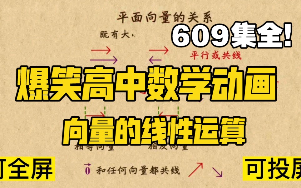 ...全可分享 爆笑乐乐课堂高中数学动画 向量的线性运算 高中数学简单学
